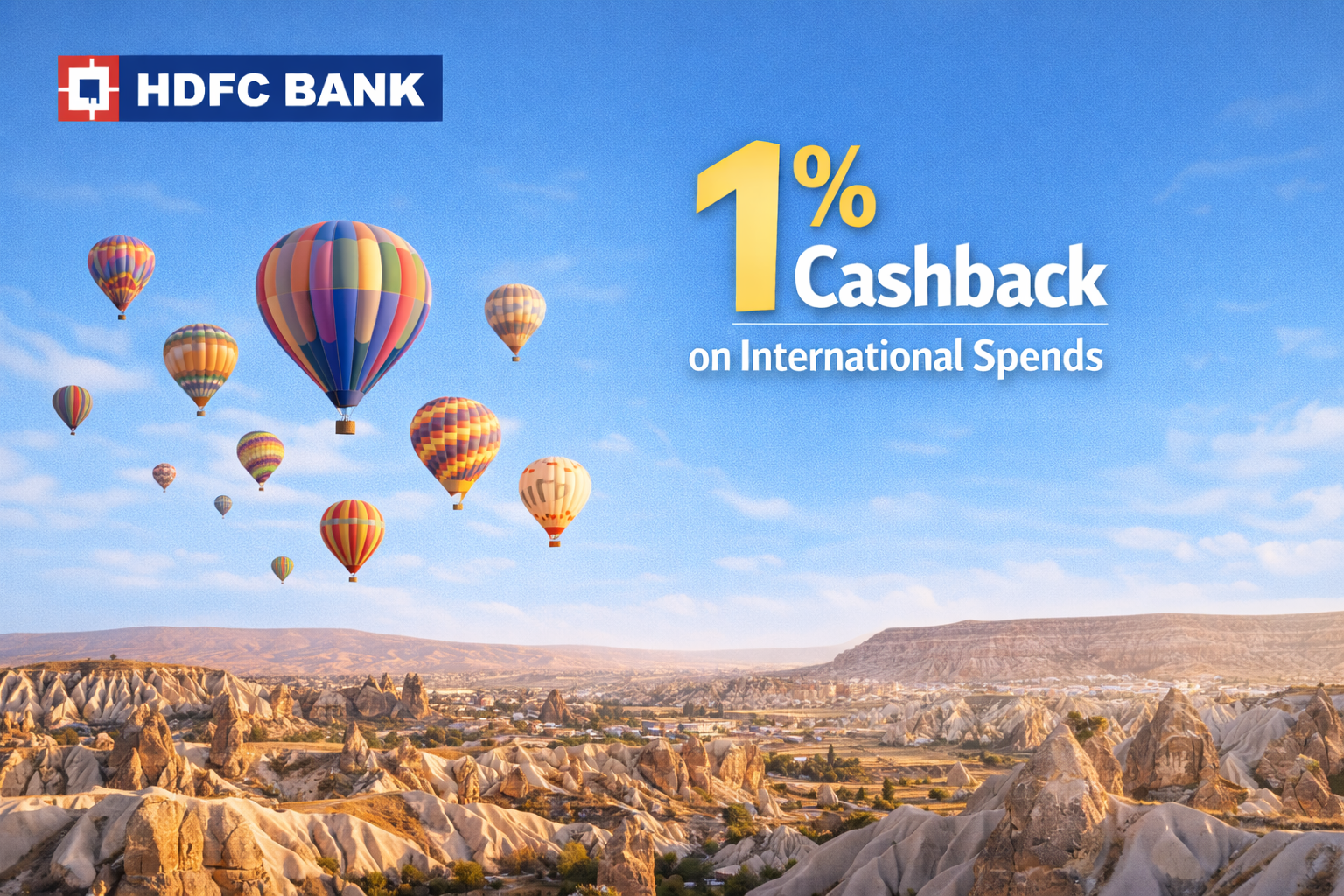 HDFC Global Value Program: 1% Cashback on Forex