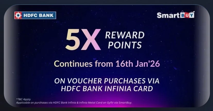 HDFC Infinia SmartBuy 5x Rewards Staying
